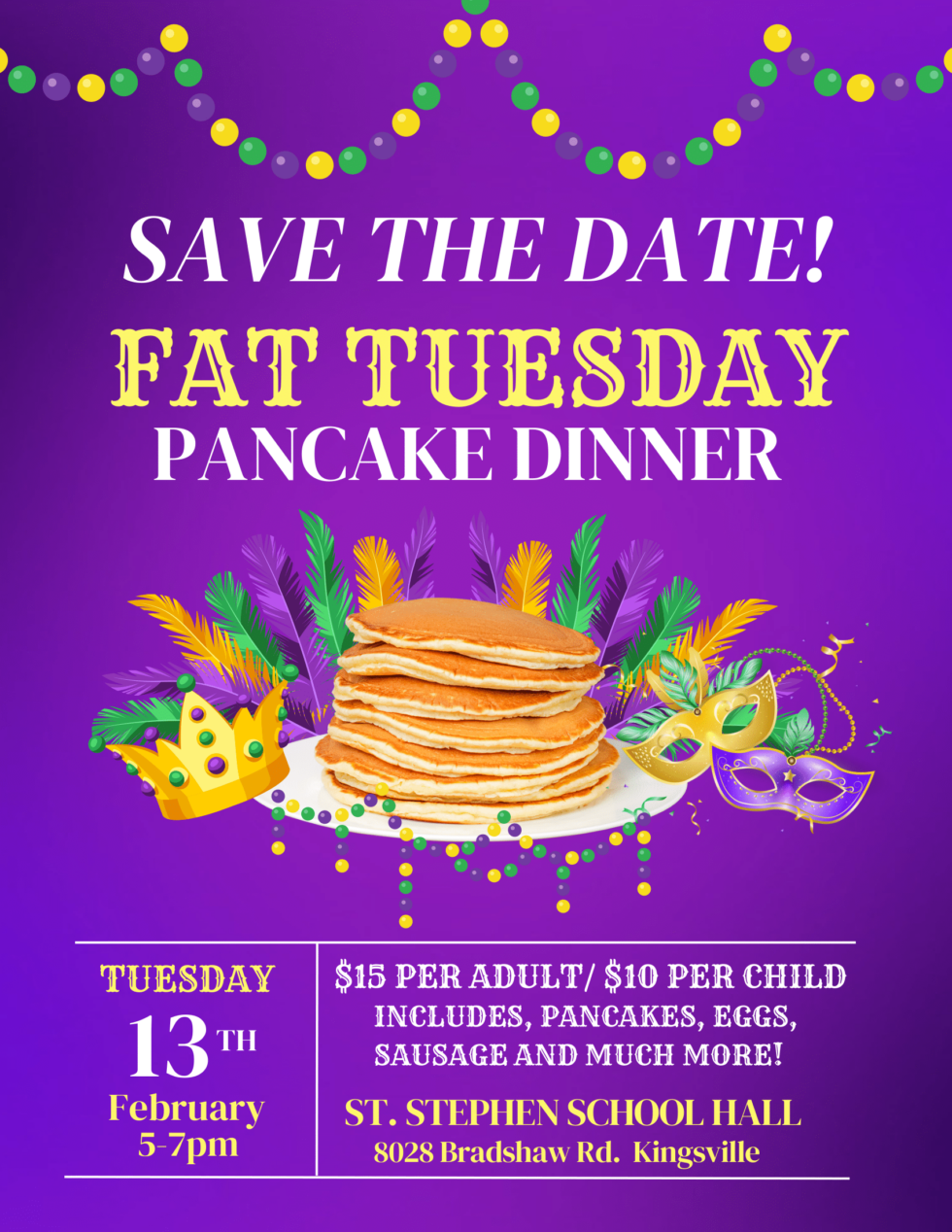 Annual Fat Tuesday Pancake Dinner 2024 - Cancelled - St. Stephen ...