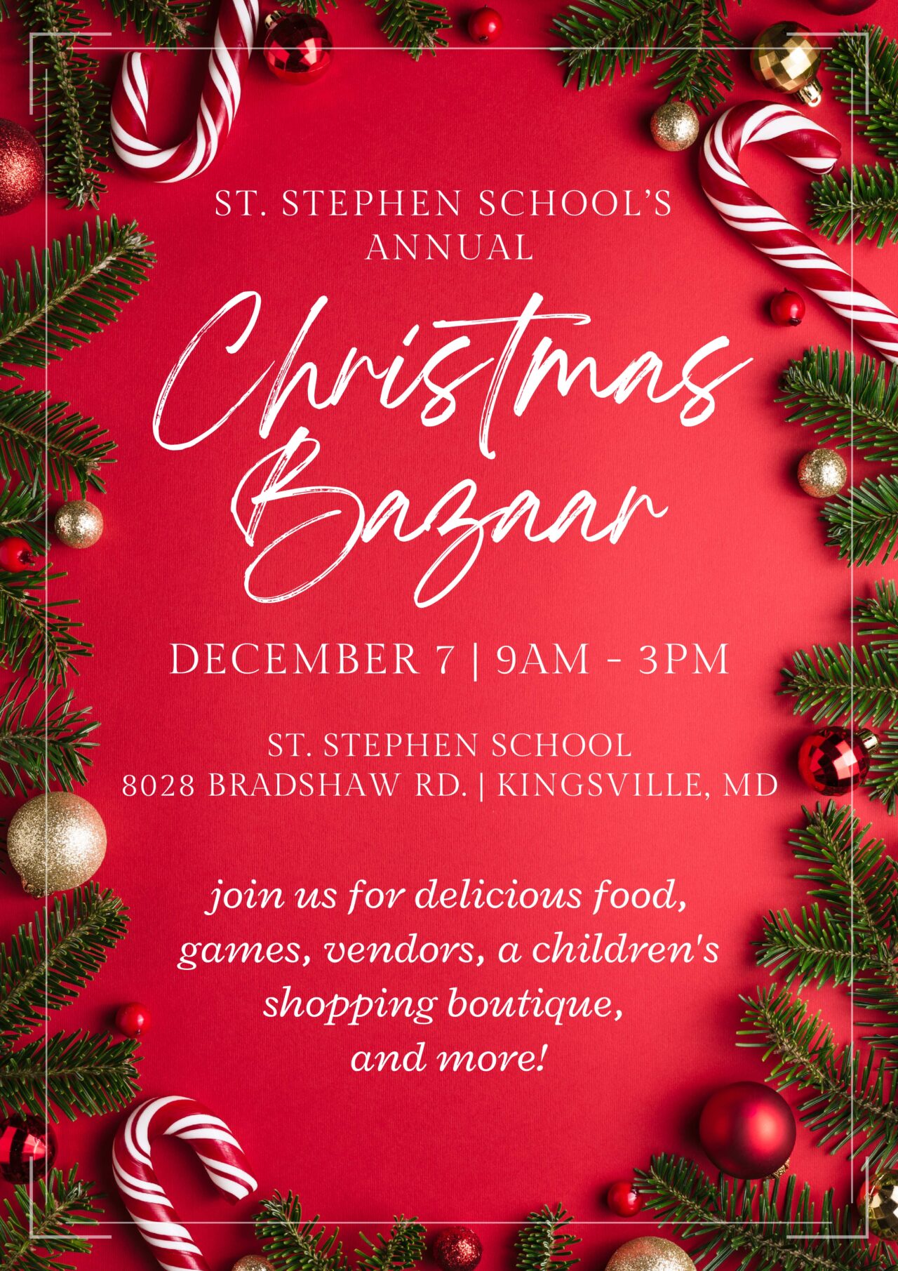 Annual Christmas Bazaar 2024 | St. Stephen Catholic School